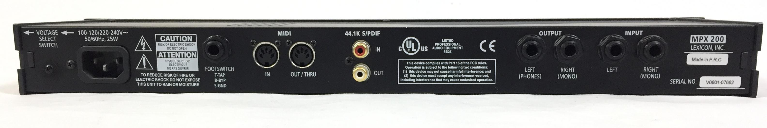 Lexicon MPX 200 | Effetti e Processori Lexicon