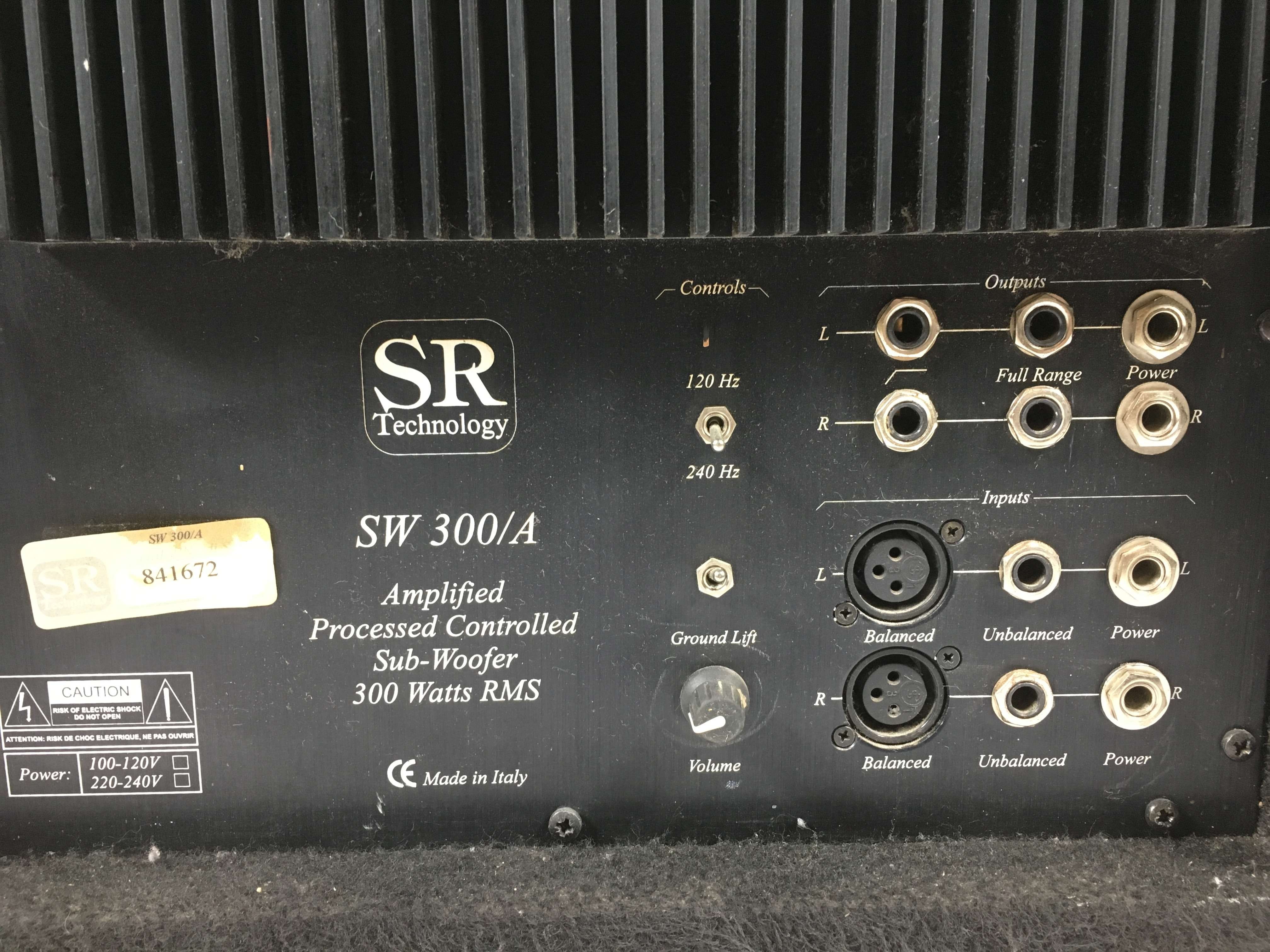 Sr Technology SW300 A | Casse e Monitor SR