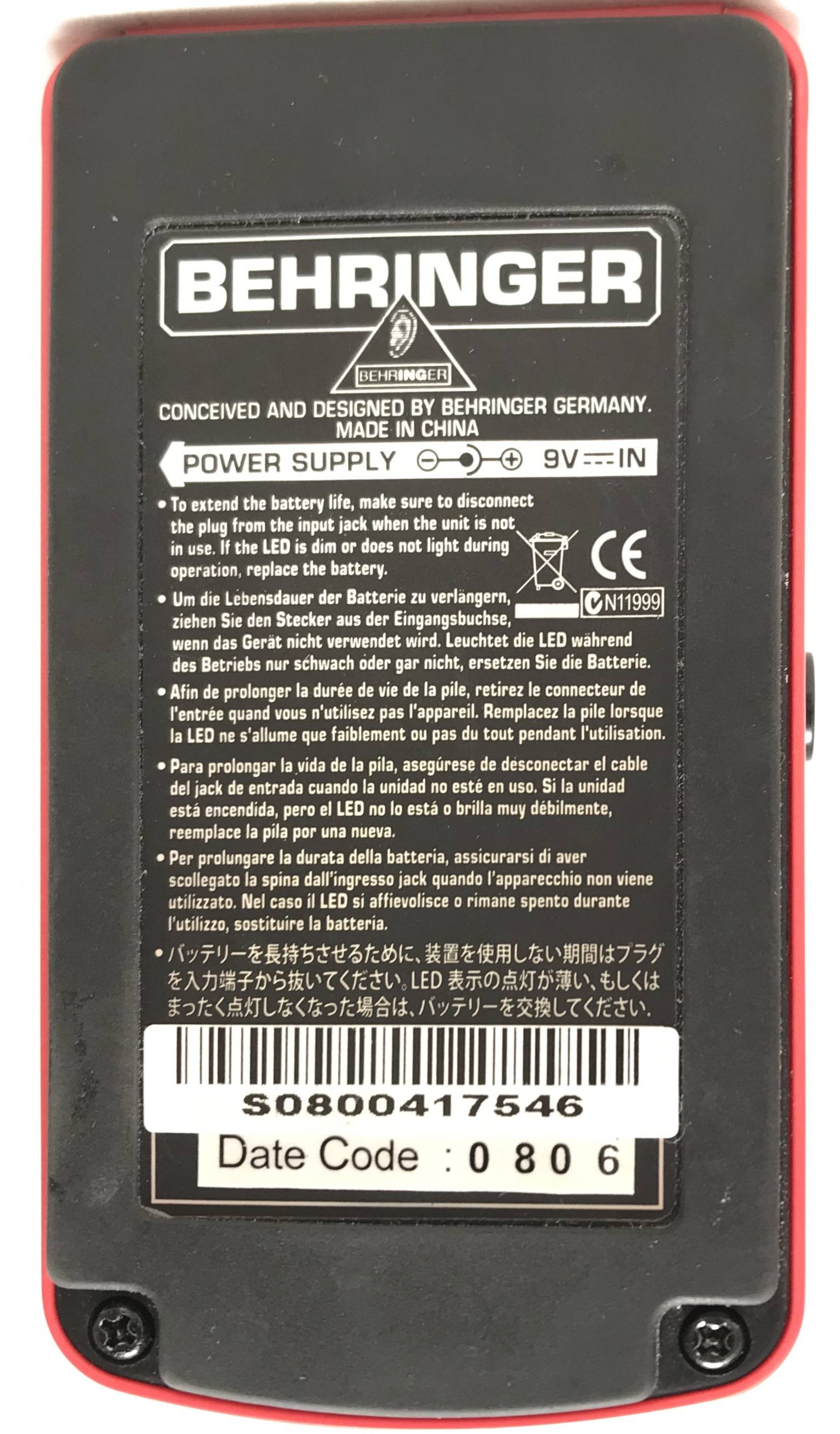 Behringer CL-9 Compressor Limiter | Effetti Behringer