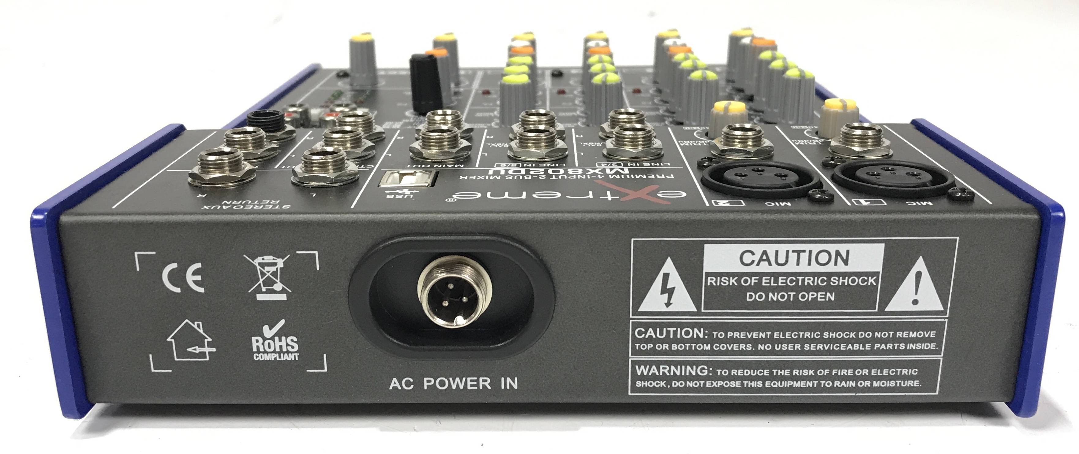 Extreme MX802DU mixer con USB ed effetti | Mixer Extreme