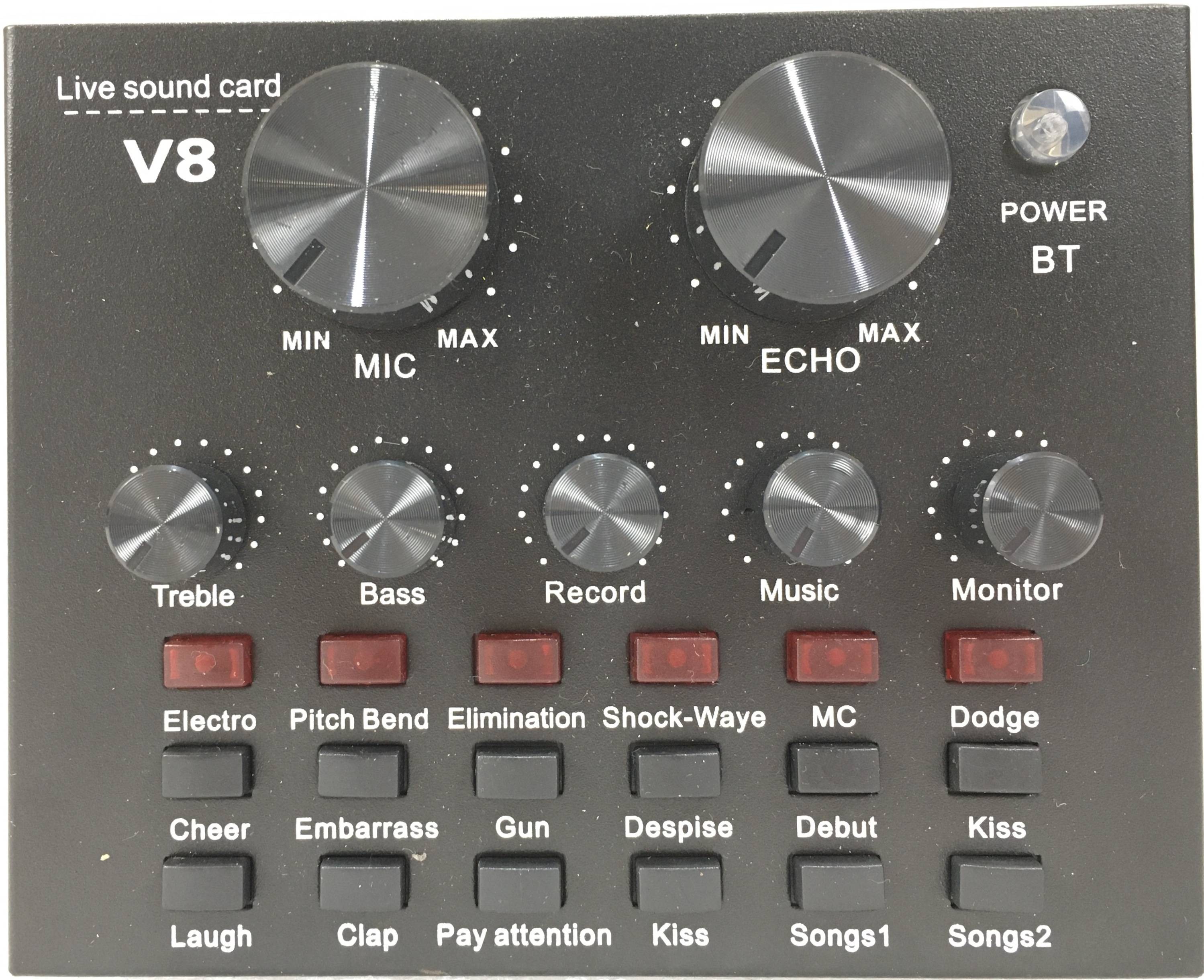 V8 Soundcard scheda audio con effetti | Schede Audio Proel