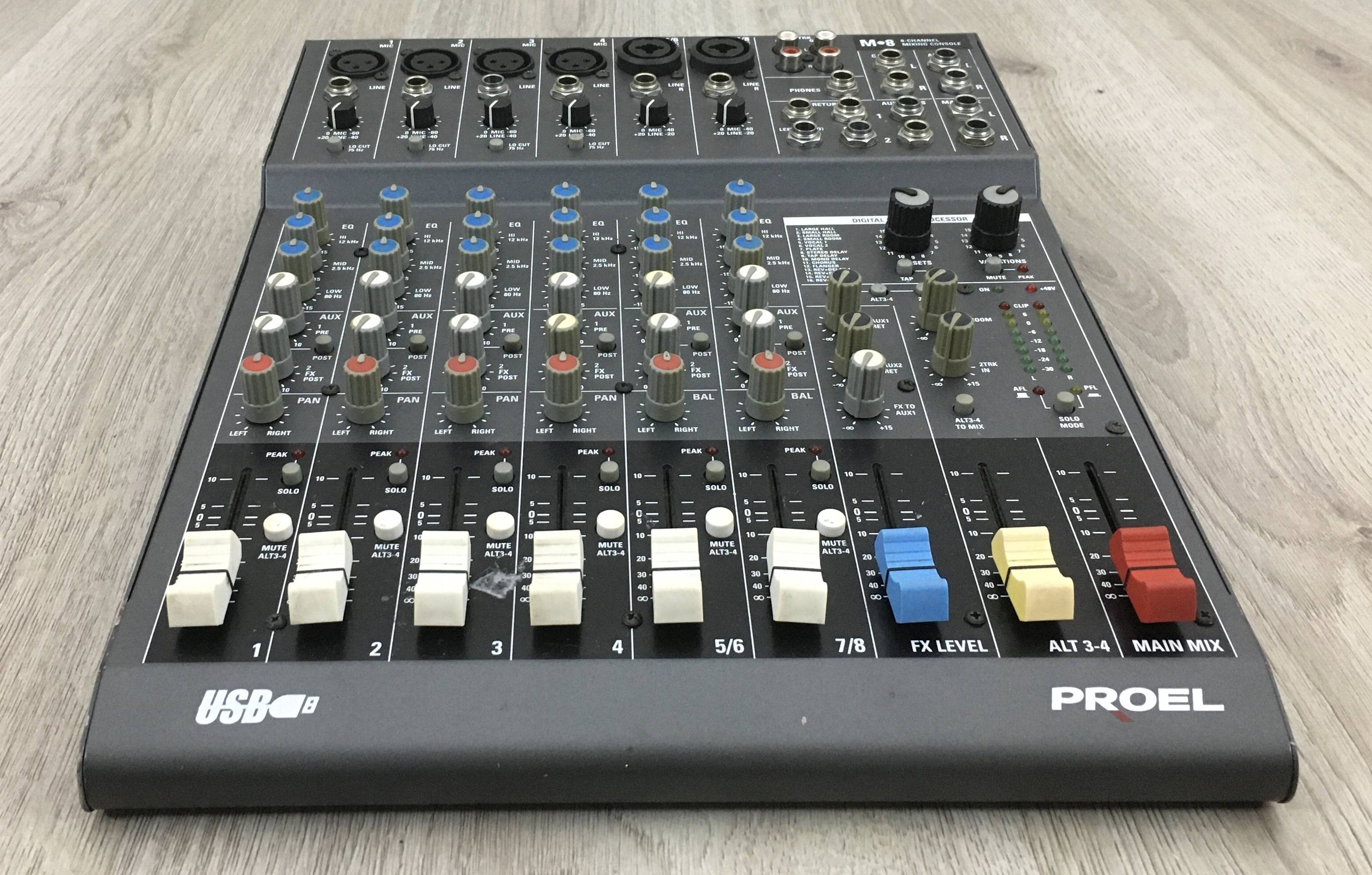Proel M-8 USB mixer | Mixer Proel